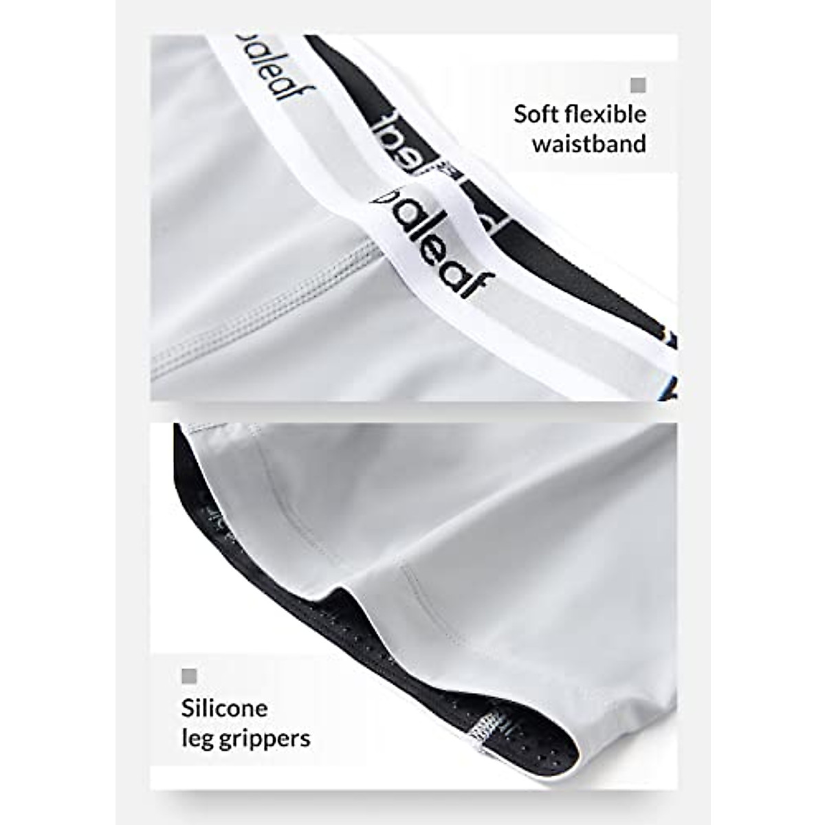 BALEAF Men's Cycling Underwear 4D Padded Bike Shorts Padding Road Biking Bicycle MTB Liner Shorts Spin Underpants, Grey L