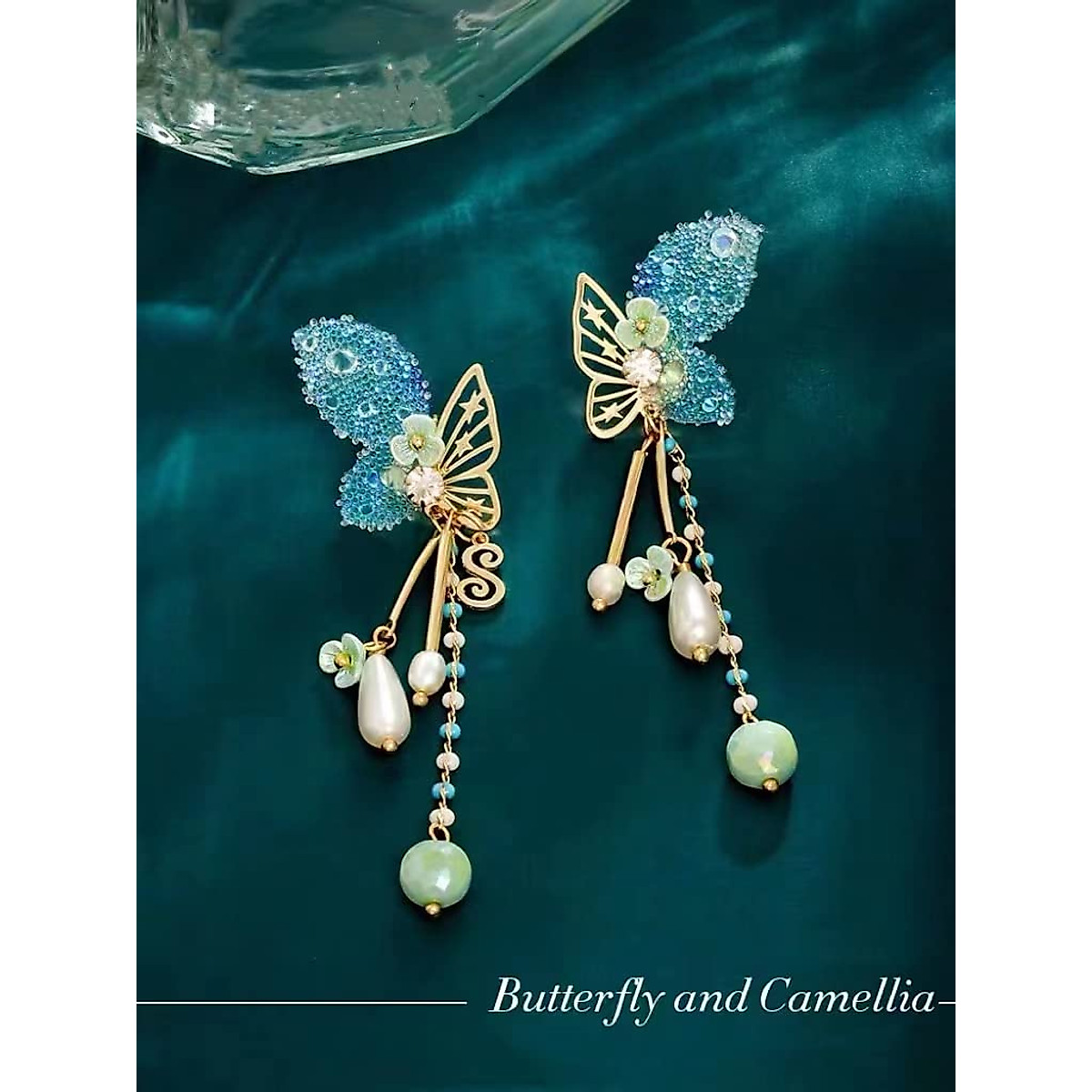 Earring S925 Silver Needle Pearl Long Tassel Earring Butterfly 2022 New