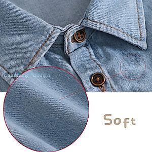 LoudSung False Collar Detachable Blouse Fake Collar Half Shirts Denim Collar Designed Faux Collars Top Elegant for Women