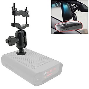 AccessoryBasics Rear View Mirror Mount for Radenso DS1 Extreme Range Radar Detector (Please Note The This Holder Will Need 1" of Clear stem Space to Setup)