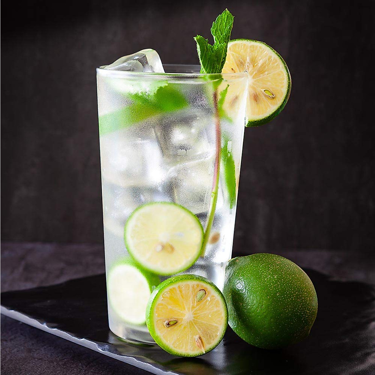 Restaurantware Sumi 19 Ounce Beverage Glasses Set of 6 Fine-Blown Large Drinking Glasses - Tempered Glass Water Glasses Water Juices Or Sodas For Restaurants or Homes