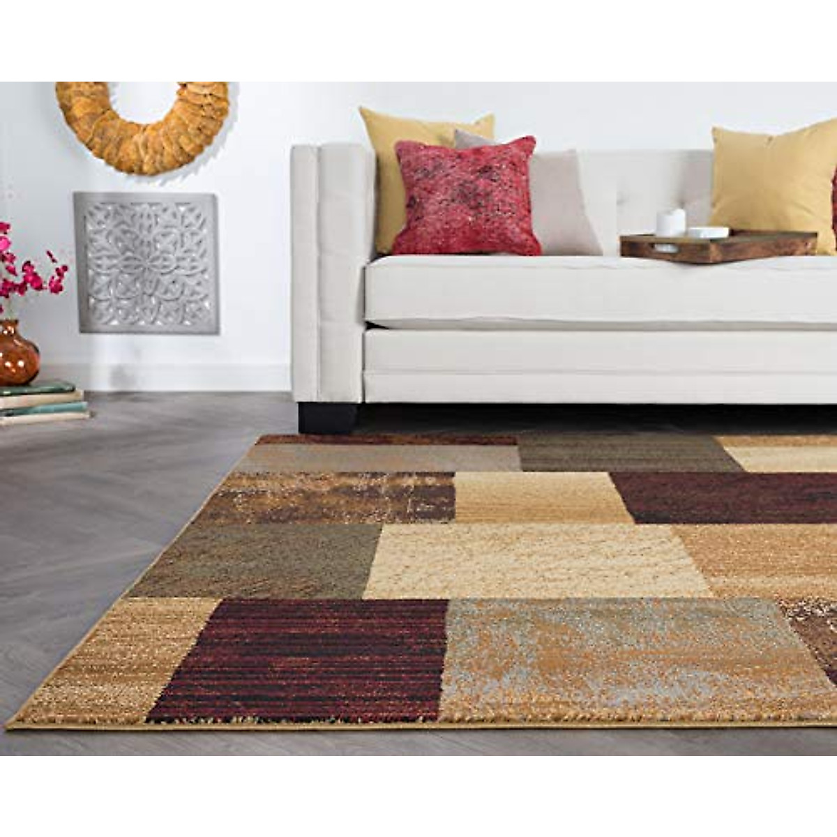 Universal Rugs 105210 Multi 5x7 Area Rug, 5-Feet by 7-Feet
