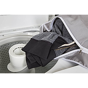 LaundryMate Extra Large Capacity Laundry Bag - with 2 Coin Pocket, Durable Strong Material Foldable Laundry Sack for College, Dorm and Apartment Dwellers Collapsible Laundry Bag (2 PK Hanging)