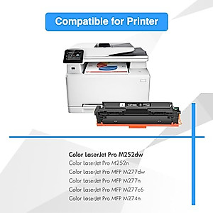 TRUE IMAGE Compatible Toner Cartridge Replacement for HP 201A CF400A 201X CF400X Color Pro MFP M277dw M252dw M252n M277c6 M277 M252 Printer Ink (Black, 1-Pack)