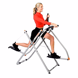 Gazelle Tony Little Pacer Total Body Fitness Workout Exercise Elliptical Glider Supports Up to 250 Pounds with Low Impact Design for Home Gym, Gray