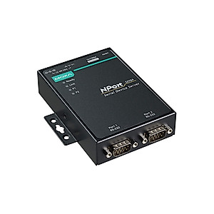 Moxa NPort 5210A - 2 Ports Device Server, 10/100M Ethernet, RS-232, DB9 Male, 15KV ESD, 0.5KV Serial Surge, 12~48VDC, 0~60°C