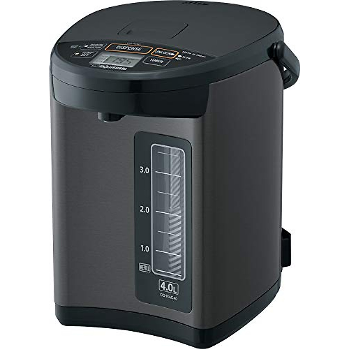 Zojirushi CD-NAC40BM Micom Water Boiler & Warmer, 4.0 Liter, Metallic Black