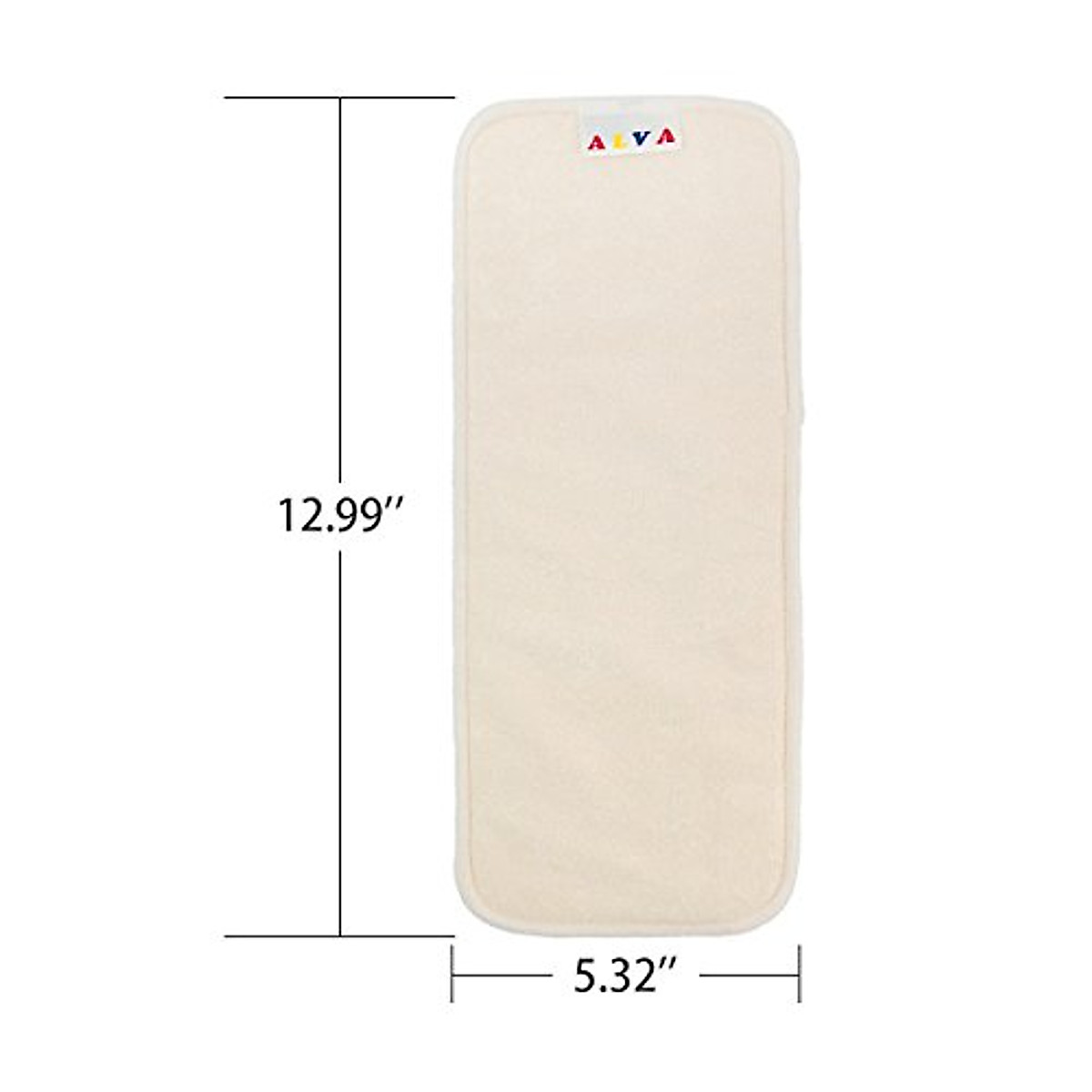 ALVABABY 4 Layers Cloth Diaper Inserts, Rayon from Bamboo Inserts,Reusable Cloth Diaper Inserts Overnight 12pcs 12MB