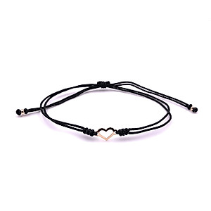 Set of 3 Back to School Mother and Two Daughters Matching Heart Bracelets