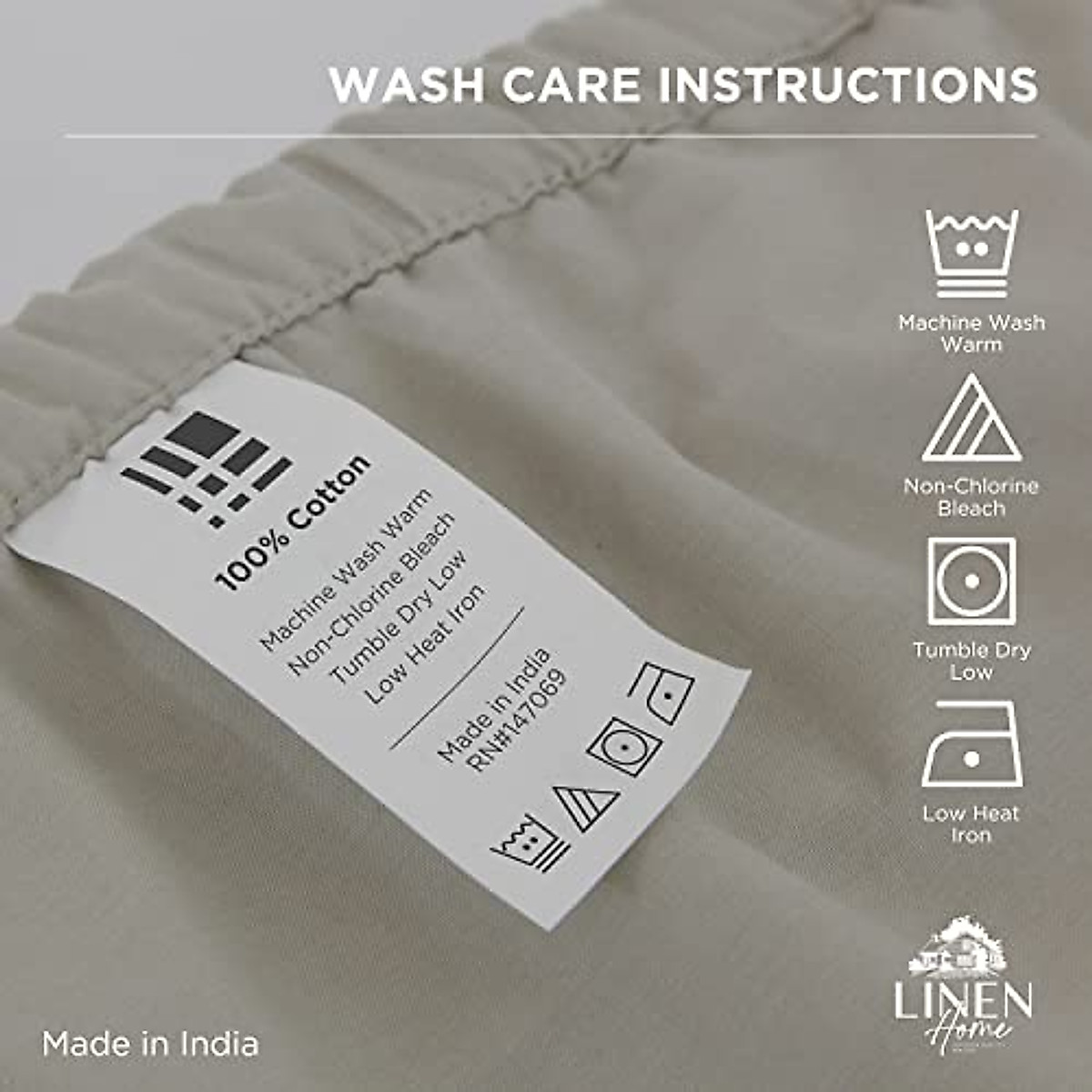 100% Cotton Percale Sheets King Size, White, Deep Pocket, 4 Pieces Sheet Set - 1 Flat, 1 Deep Pocket Fitted Sheet and 2 Pillowcases, Crisp Cool and Strong Bed Linen