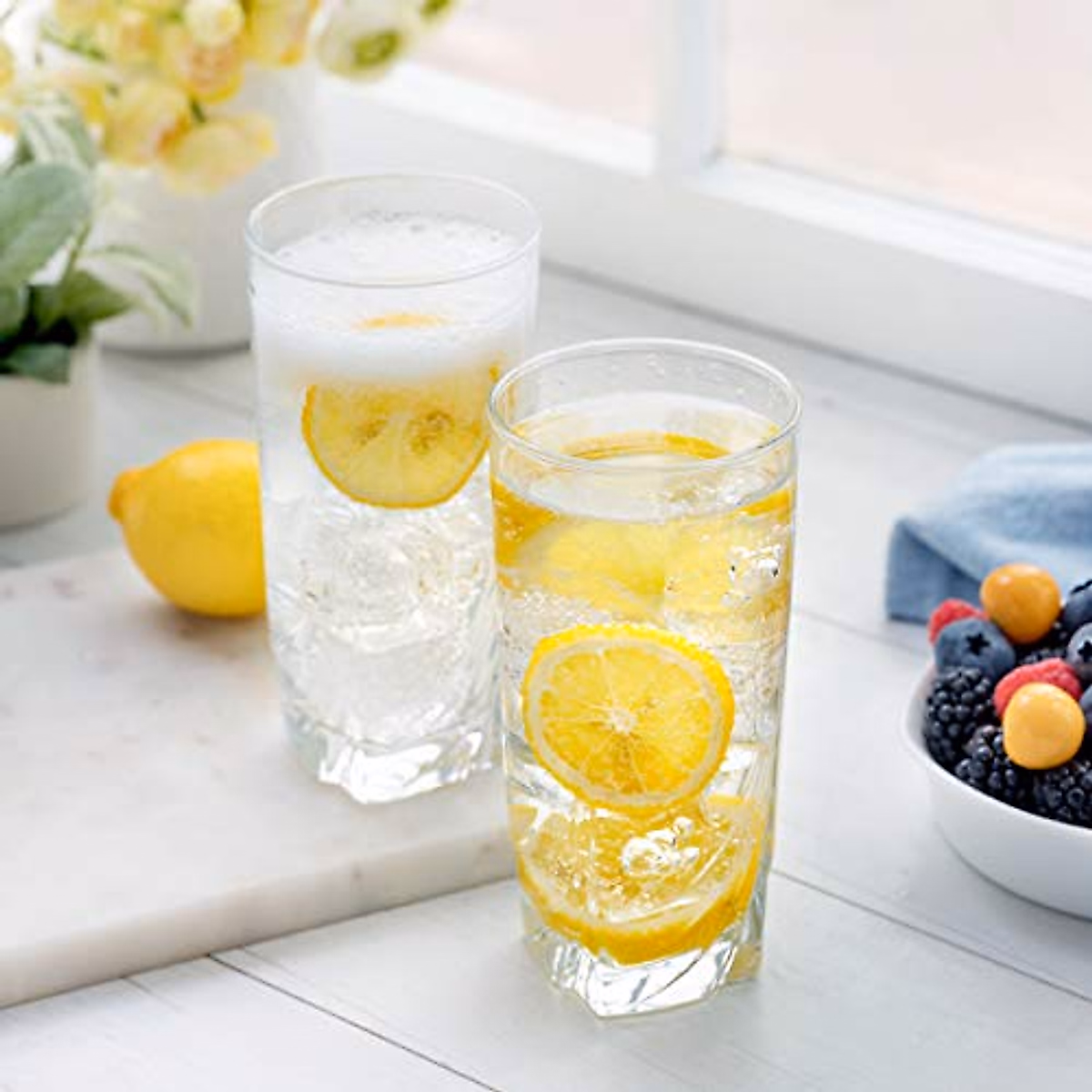 Luminarc 16.5 Ounce Ascot Cooler Glass, Set of 4, Tall, Clear