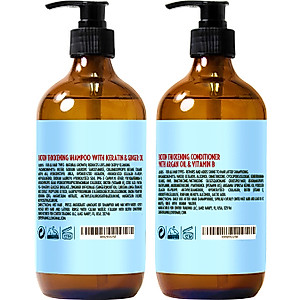 Biotin Shampoo and Conditioner Set - Volume Boosting Formula for Men and Women to Help Thinning Hair - Sulfate and Paraben Free with Thickening Properties - Volumizing Products to Improve Fullness
