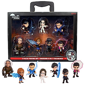 Just Play The Umbrella Academy 7-Pack Figure Set, Collectible Figurines, Figure Size Varies, Kids Toys for Ages 14 Up, Amazon Exclusive