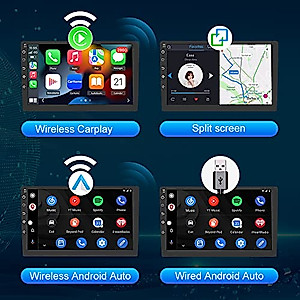 Car Radio Stereo Android 11 for Toyota Yaris 2011 2012 2013 2014 9 inch Touch Screen with Apple CarPlay Andriod Auto and WiFi GPS Navigation DSP Bluetooth