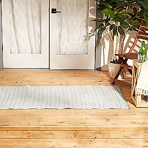 DII Reversible Indoor/Outdoor Diamond Woven Rug, 3x6', Gray