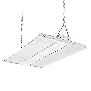 Lepro 2ft Liner High Bay LED Shop Light 220W, 30,800lm, 5000K Daylight, 800W HPS Equivalent, 1-10V Dimmable Commercial Warehouse LED Lighting, 120-277V, 110° Beam, Industrial Ceiling Light Fixture