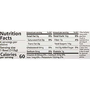 Amazon Brand - Happy Belly Fruit Bowls, Yellow Cling Diced Peach in 100% Juice, 4 Count, 4 Ounce Bowls