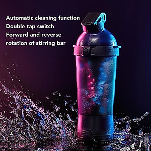 Trisar Electric Protein Blender Cup Bottle Swirl Shake Cup Blending Cup with Shake Bottle for Milkshake Usb Hand Mixers