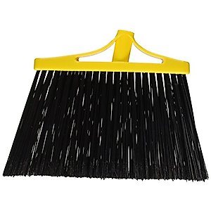 Bristles 4055H Angle Broom Head Only Replacement Flagged Poly Bristles, Large, Black/Yellow, Pack of 1