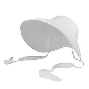 Nicky Bigs Novelties Adult Bonnet Old Fashioned Victorian Handmaids Hat- Women Pilgrim Bonnets Hats - Amish Colonial Bonnet Cap - Pioneer Prairie Felt Sun Hat Costume Accessories Black