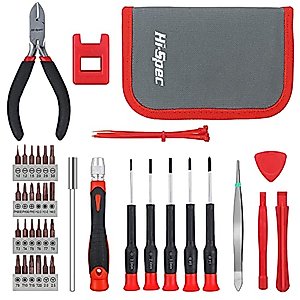 Hi-Spec 38pc Electronics Repair & Opening Tool Kit Set for Laptops, Phones, Devices, Computer & Gaming Accessories. Precision Small Screwdrivers with Pry Tools