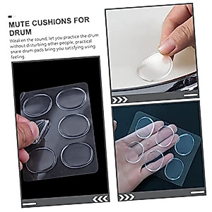 Gel Drum Dampeners 4 Sheets Snare Drum Mute Pad Drum Kit Dumb Drum Pad Silica Gel Drum Mute Dampener