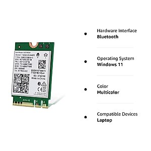 Intel AX210 Tri-Band Wi-Fi 6E Bluetooth 5.3 Network Card for Notebook