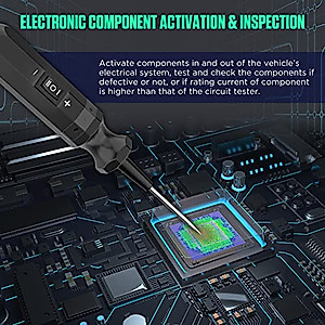Power Circuit Probe Tester Polarity Identify Electrical Tester 6V-24V DC Short&Open Circuit Tester Automotive with 13FT Long Test Lead,LED Test Light,Buzzer,High-sensitive Test Pen,Overload Protection