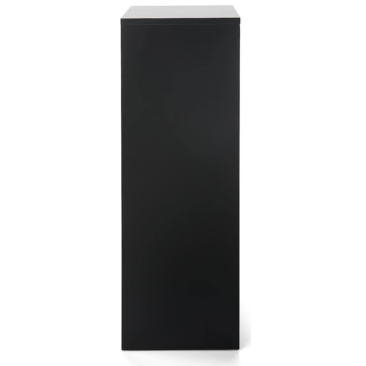 Displays2go, Portable Gallery Pedestal, Laminated Particle Board, Melamine Construction – Black Finish (WDCUBEBLK3)