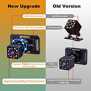 Gootus 1080P Baby Car Mirror | Baby Car Camera Monitor with 4.3" HD Display Night Vision | Baby Car Mirror for Back Seat Rear Facing Full View, Durable Sucker Bracket, Car Back Seat Camera for Newborn