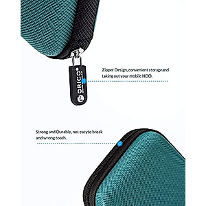 ORICO Hard Drive Case 2.5 inch External Drive Storage Carrying Bag Waterproof Shockproof with Inner Size 5.5x3.5x1.0inch for Organizing HDD and Electronic Accessories, Multi Colors (PHD-25)