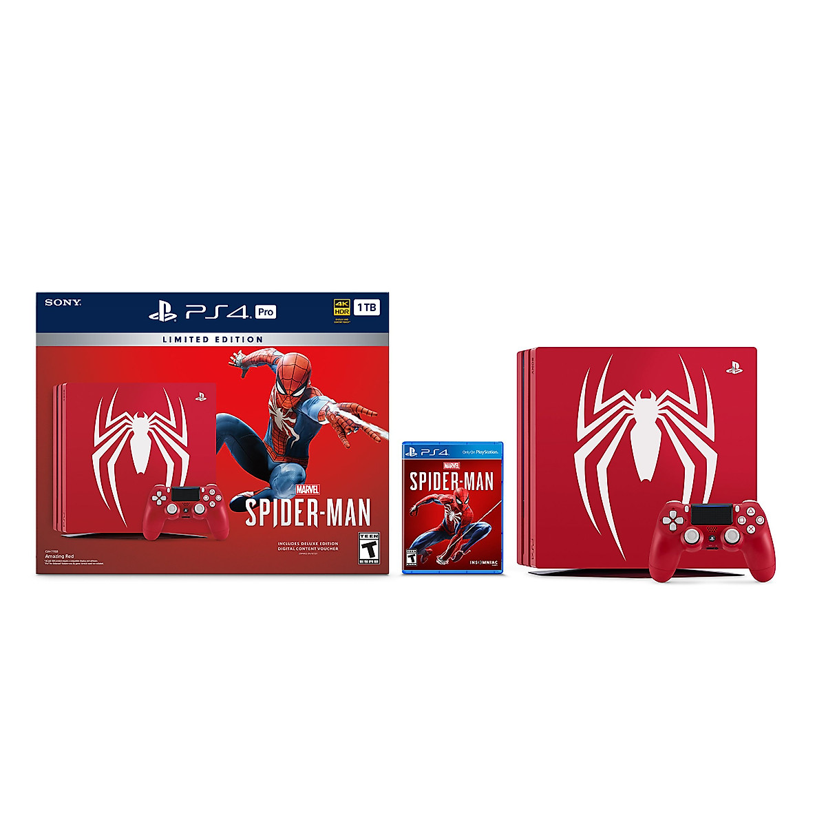 PlayStation 4 Pro 1TB Limited Edition Console - Marvel's Spider-Man Bundle [Discontinued]