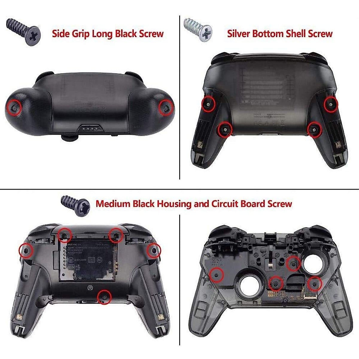 eXtremeRate Clear Atomic Purple Octagonal Gated Sticks Faceplate Backplate Handles, DIY Replacement Grip Housing Shell Cover for Nintendo Switch Pro Controller- Controller NOT Included