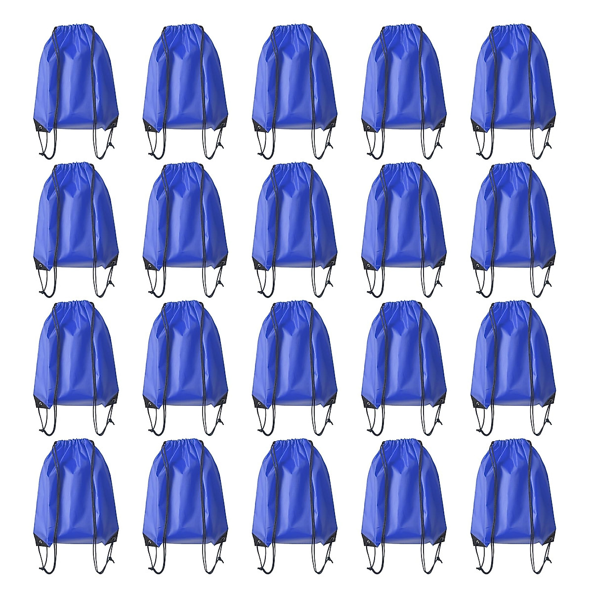 Drawstring Backpack Bulk 20 Pcs Draw String Backpack Bags DIY Gym Sports Traveling Yoga Cinch Bag Sackpack Drawstring (Royal Blue bluenoya)