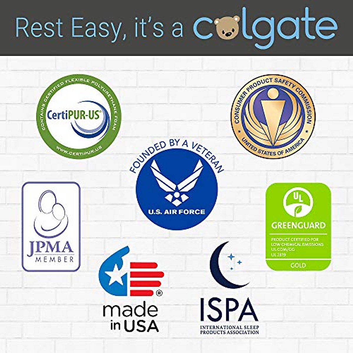 Colgate Mattress 2-N-1 - Breathable Dual-Firmness Crib Mattress Designed for Infants & Toddlers Featuring Innerspring Unit and Two Cushioning Layers Per Side