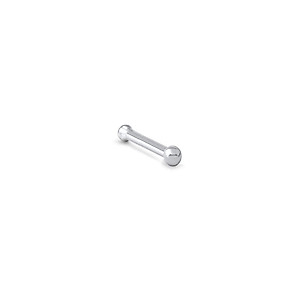 14k Solid White Gold Nose Bone Ring 1.5mm Ball 22G