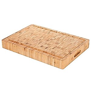 Heim Concept Organic Bamboo Cutting Boards for Kitchen Extra Large Chopping Board with Juicy Groove Perfect for Meat, Vegetables, Fruits, Cheese