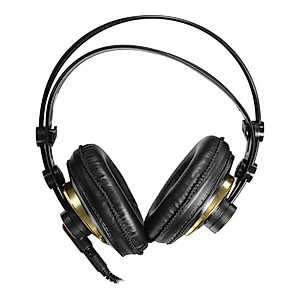 AKG K240 Studio Professional Semi-Open Over-Ear Stereo Headphones Bundle with Hard Shell Headphone Case (2 Items)