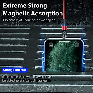 540° Rotation Magnetic Charging Cable (7-Pack, 1.6ft/3.3ft/3.3ft/6.6ft/6.6ft/10ft/10ft) Magnetic Cable, 3 in 1 Magnetic Phone Charger Compatible with Micro USB, Type C Smartphone and iProduct Device