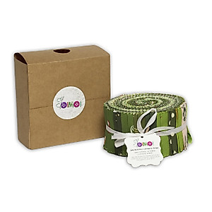 Soimoi 40Pcs Florals Print Cotton Precut Fabrics for Quilting Craft Strips 2.5 x 42 inches Jelly Roll