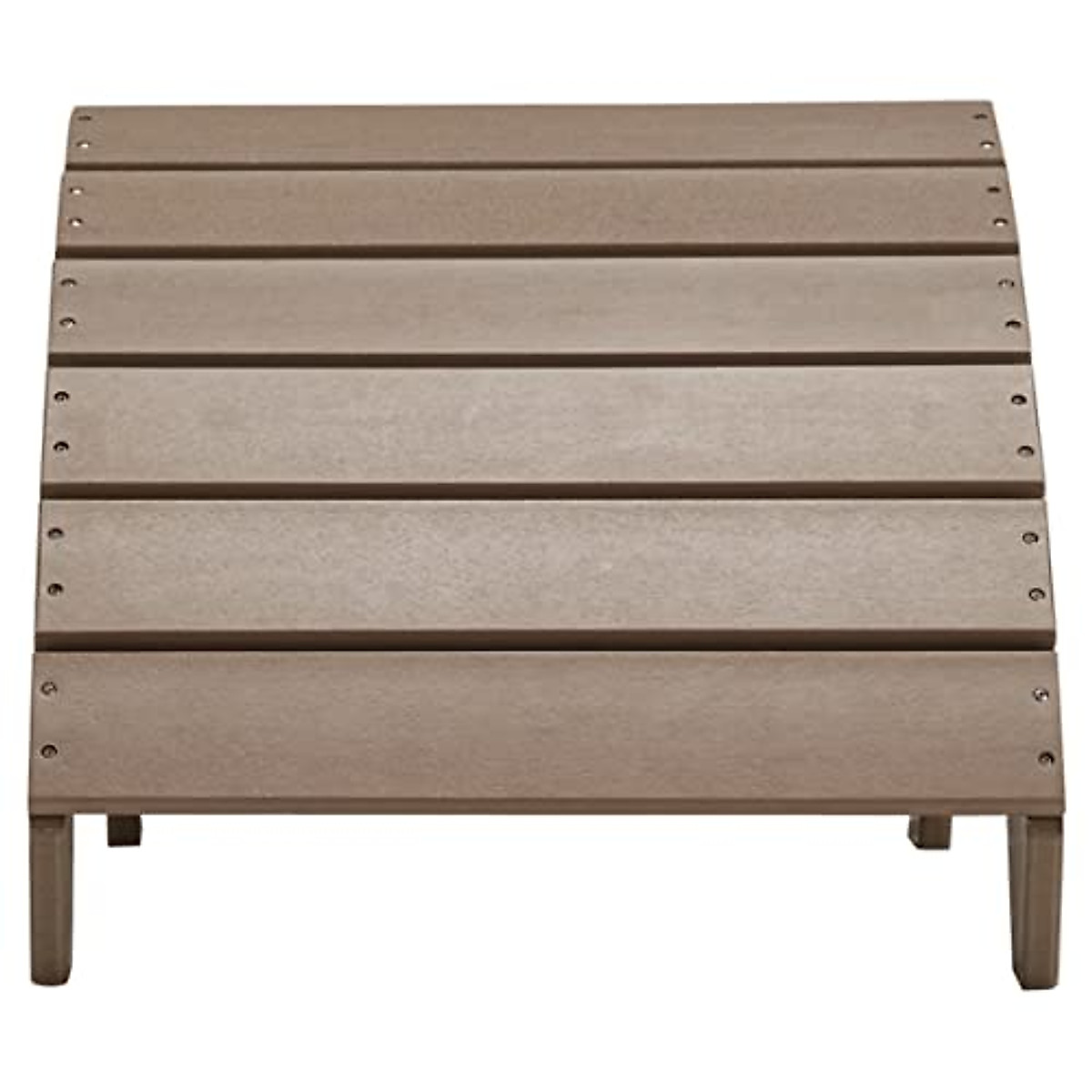 Signature Design by Ashley Outdoor Sundown Treasure Patio HDPE Ottoman, Grayish Brown