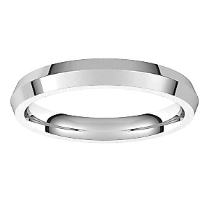 Continuum Sterling Silver 3mm Knife Edge Comfort Fit Band Unique Design, Size 5