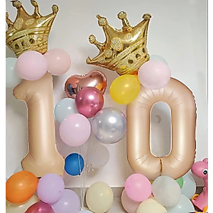 Number 1 Balloons Retro Apricot First Birthday Decorations Light Brown One balloon for 1st Birthday Girl Decoration Large 40 Inch Digital 1 Year Old Nude Ballons Neutral Balloon Caramel 1