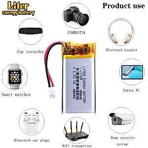 Liter Energy Battery 3.7V Lipo Battery 500mAh Rechargeable Lithium ion Polymer Battery 602040 Lithium Polymer ion Battery with JST Connector
