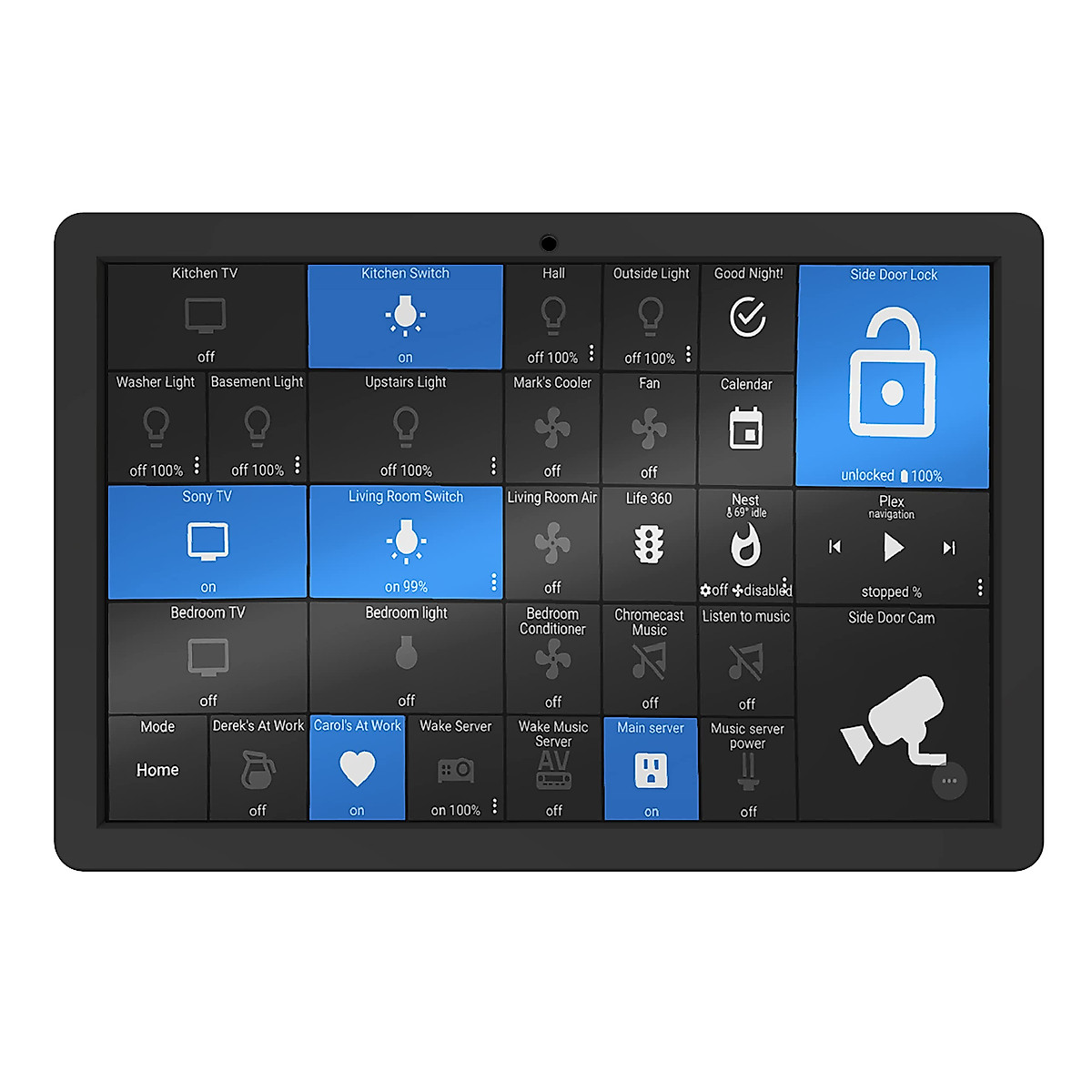 Smart Home Mount Wall Mount Kit for Samsung Galaxy Tab A8 10.5 Tablet (SM-x200 / 205) - Black