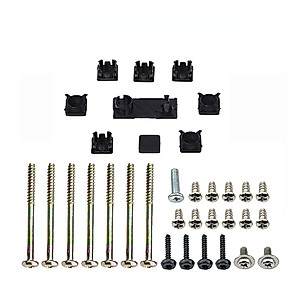 Replacement Console Screws with Rubber Foot Cover Set for PS2 PS3 Slim 2000 3000 4000 70000 Console Screw Kit Repair Parts (A)