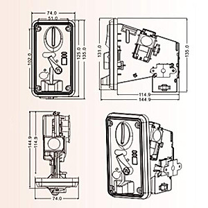 TW-389 Anti Finishing Colorful LED Light Coin Mech Acceptor Coins Selector for Arcade Machines/Toy Vending Machines/Slot Machine