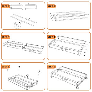 Under Bed Shoe Storage Organizers with Wheels and Handles 2 PACK,Rolling Under Bed Storage Containers for Shoes Mesh Fabric and Carbon Steel Pipe Shoe Organizer Under Bed Shoe Rack Fits 12 Pairs Shoes