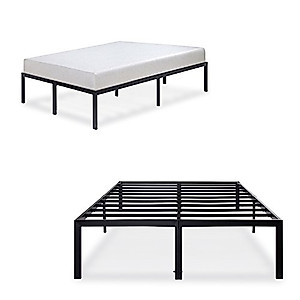 SLEEPLACE 14 Inch Dura Metal Steel Slat / Mattress Foundation / Bed Frame, King