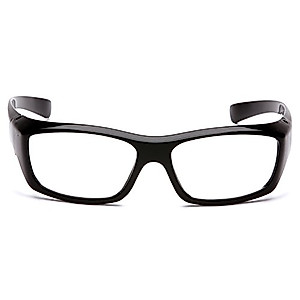 PYRAMEX SB7910D20 Pyramex Clear Safety Reader Glasses, Scratch-Resistant,Black Frame